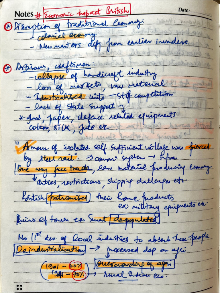 (History) Economic Impact of Britishers | PDF