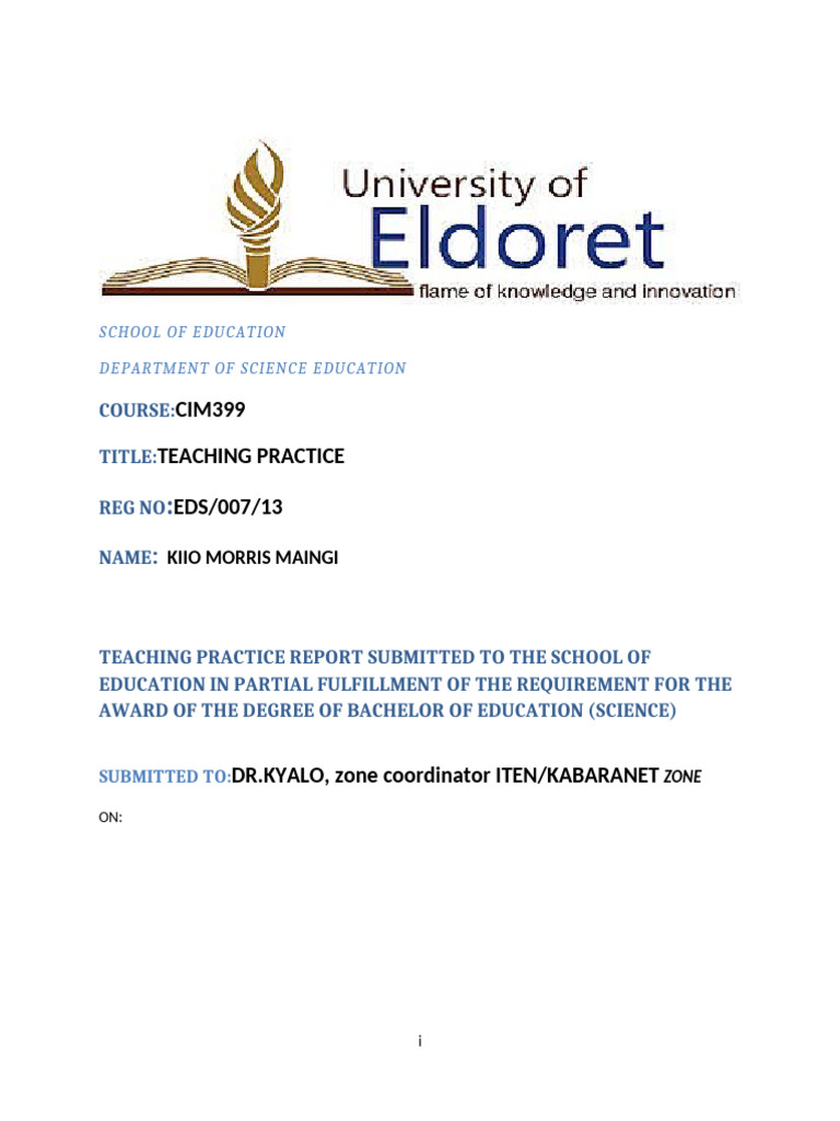 Teaching Practice Report | PDF | Teachers | Learning