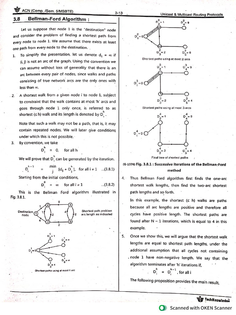 ACN Notes Unicast Routing Protocols | PDF