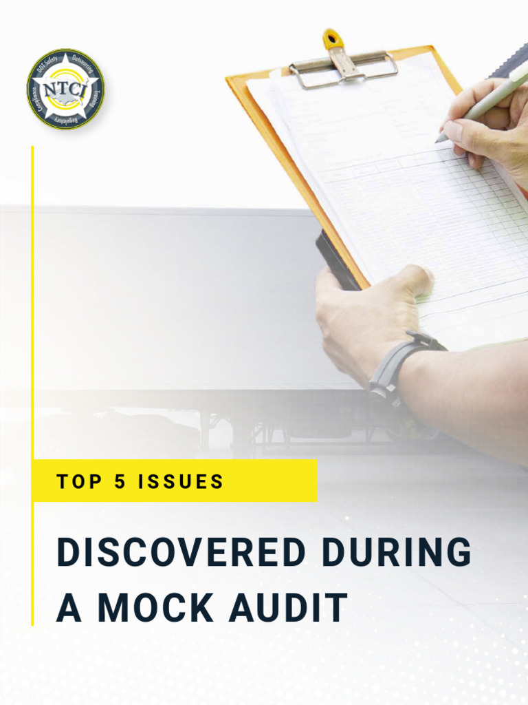 NTCI Top 5 Issues Discovered During A Mock Audit | PDF | Driving | Transport