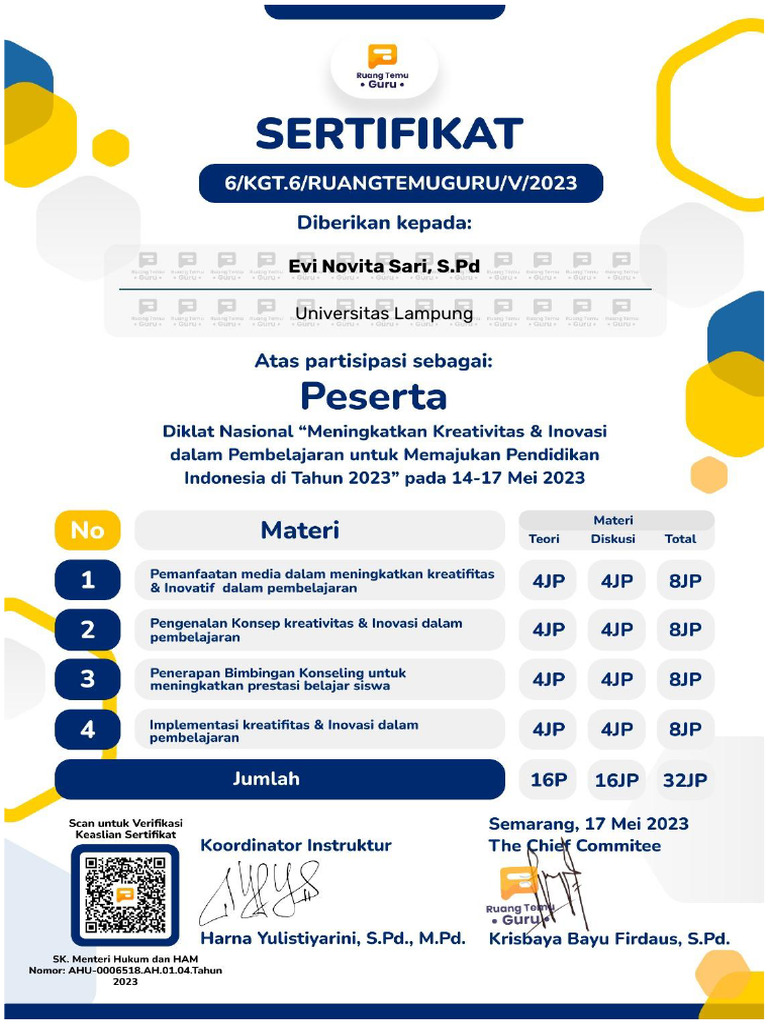 Sertifikat JP 12 | PDF