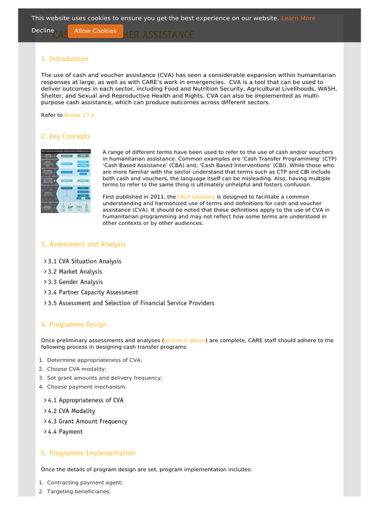 Cash and Voucher Assistance | PDF | Social Policy