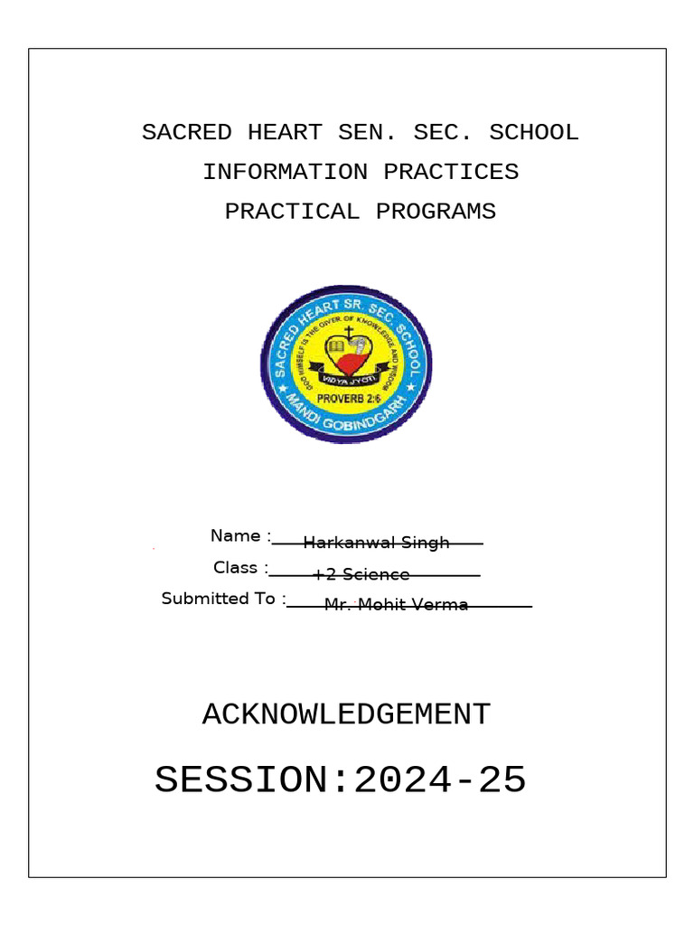 SACRED HEART SEN | PDF | Data Model | Computing