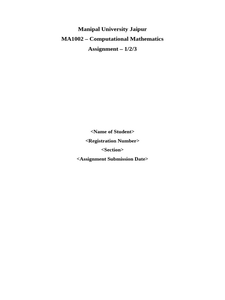 Assignment Cover Page | PDF