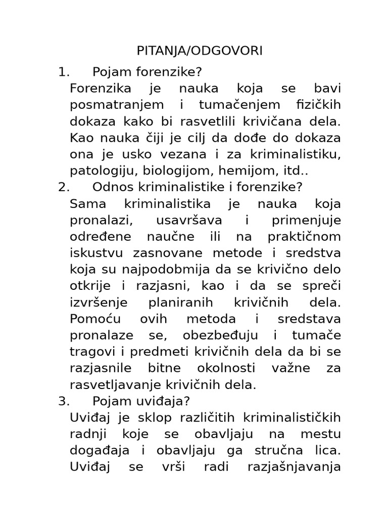 PF Forenzika Ispit | PDF