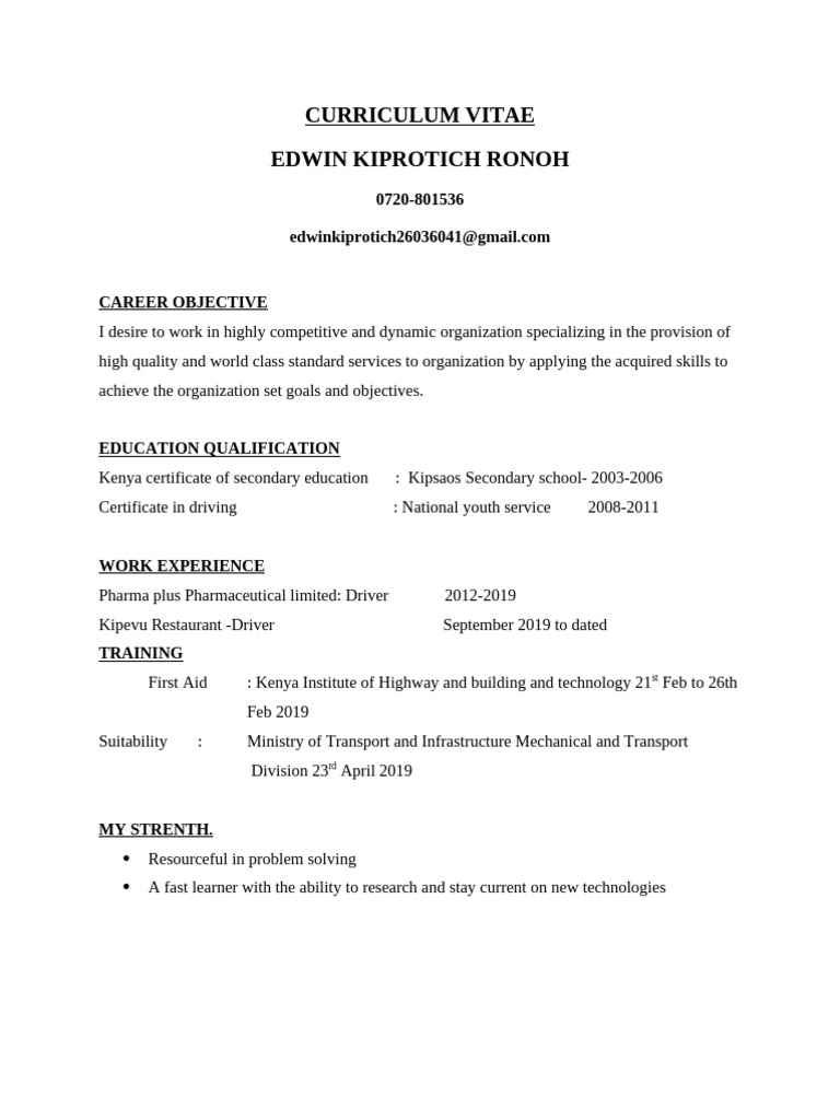Edwin CV | PDF