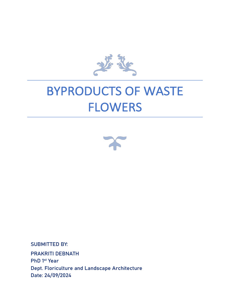 Sustainable Uses of Flower Waste | PDF | Compost | Waste