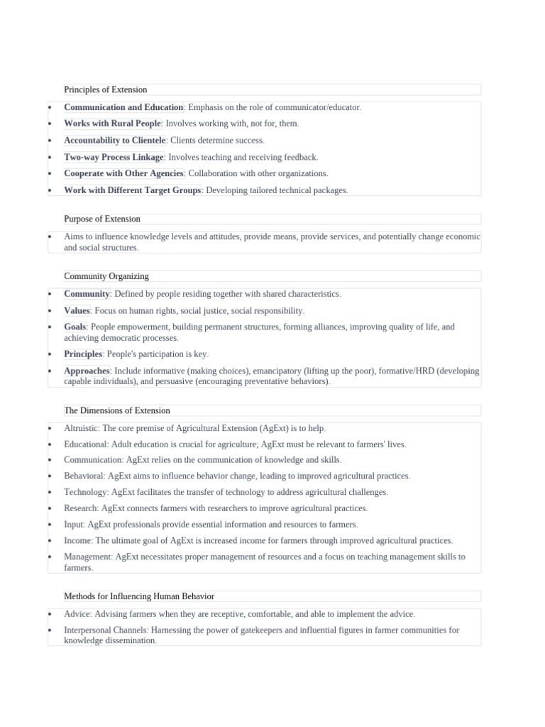 Principles of Extension | PDF | Communication | Information