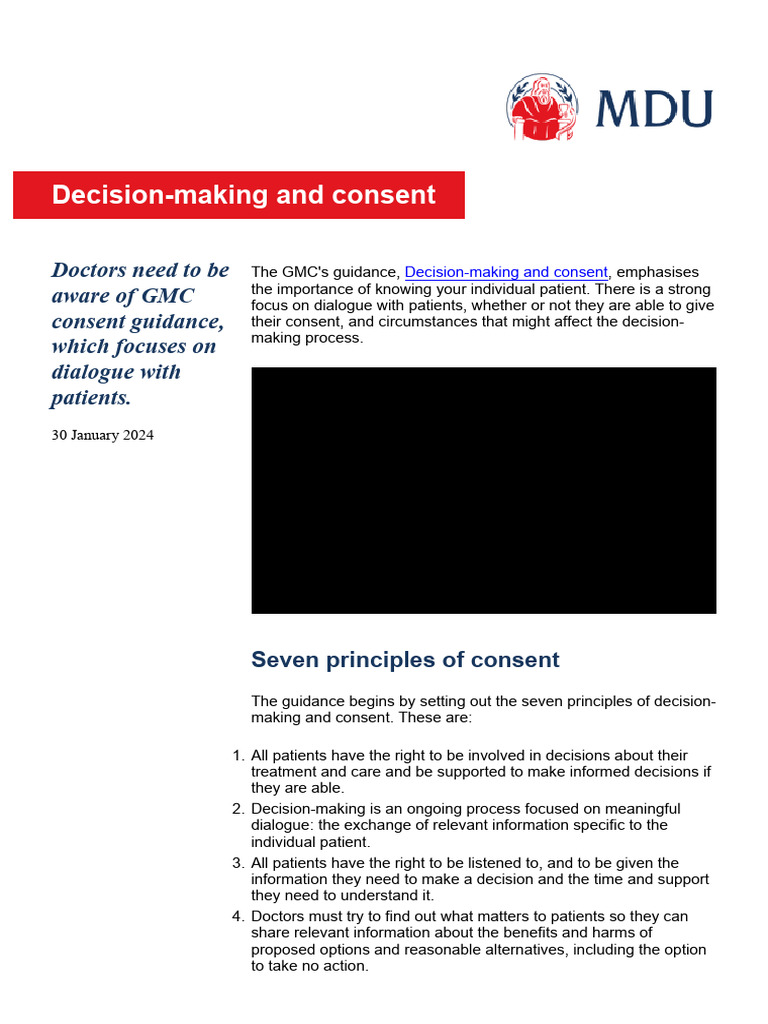 MDU-Decision Making and Consent-202404181352 | PDF | Informed Consent ...
