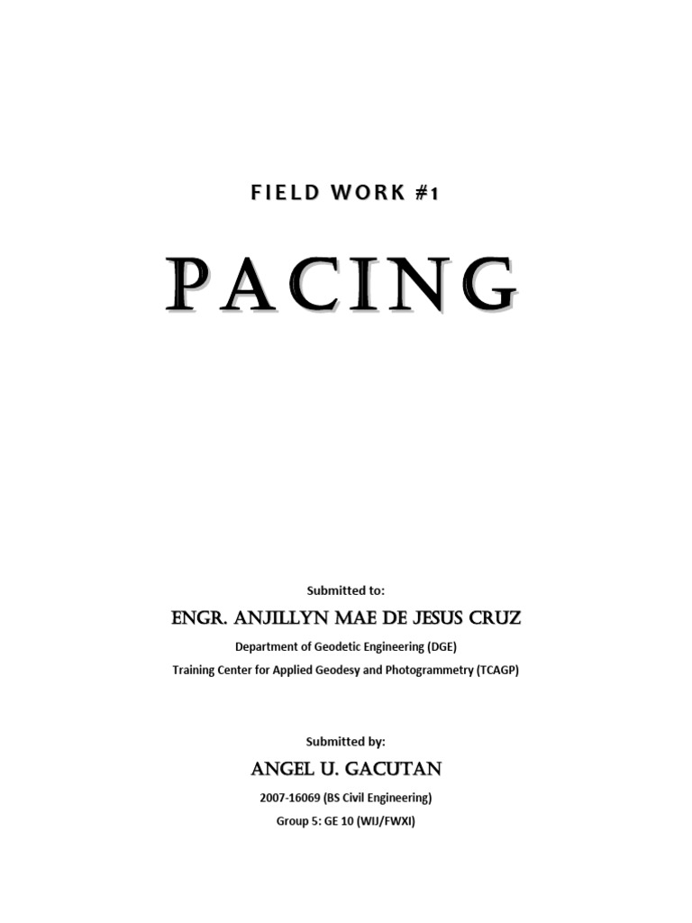 General Surveying Field Work 01 - PACING | PDF | Significant Figures | Applied Mathematics