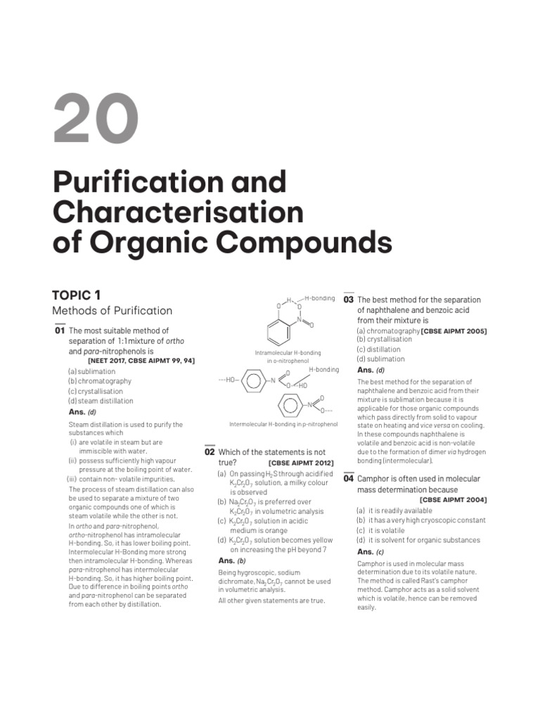 Purification Technique Pyq | PDF | Cyanide | Distillation