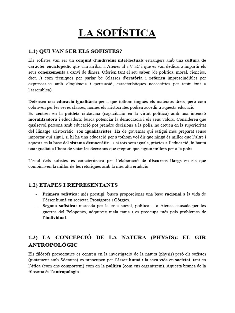 La Sofística | PDF