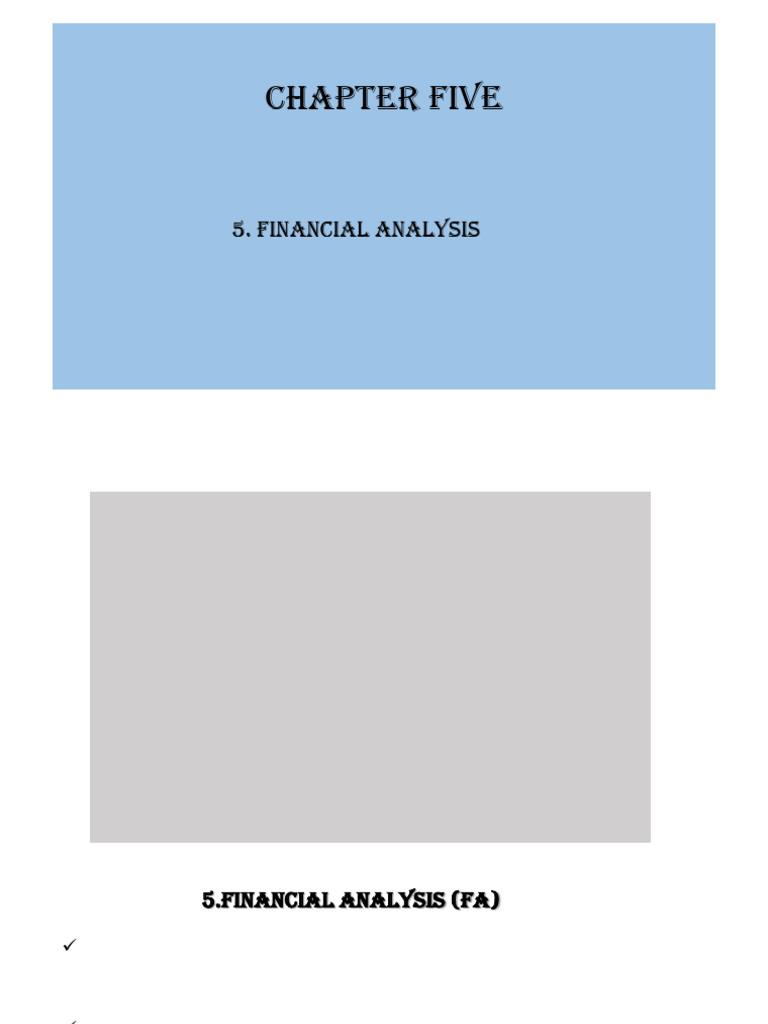 Chapter - 5 Financial Analysis | PDF | Demand | Market (Economics)