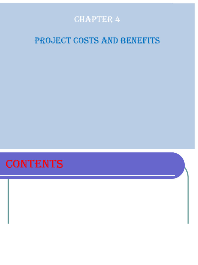 Chapter - 4 Project Cost and Benefits | PDF | Net Present Value ...