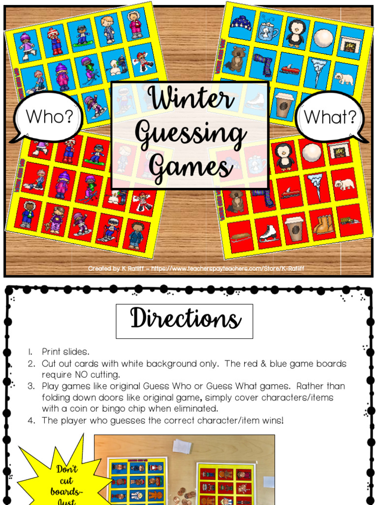Winter Guessing Games Instructions | PDF