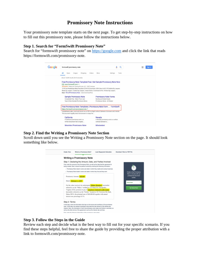 Promissory Note Template 06 | PDF | Guarantee | Promissory Note