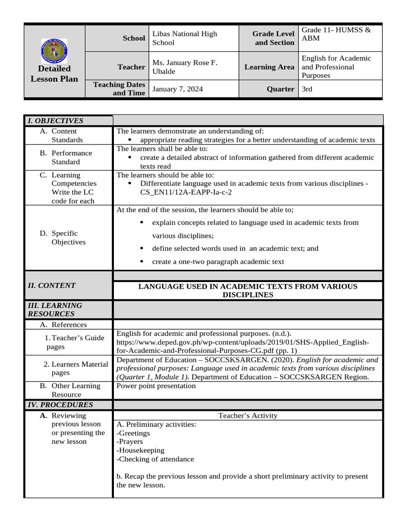 EAPP DLP-Q3-W1_Lesson 2 | PDF | Concussion | Chronic Traumatic Encephalopathy