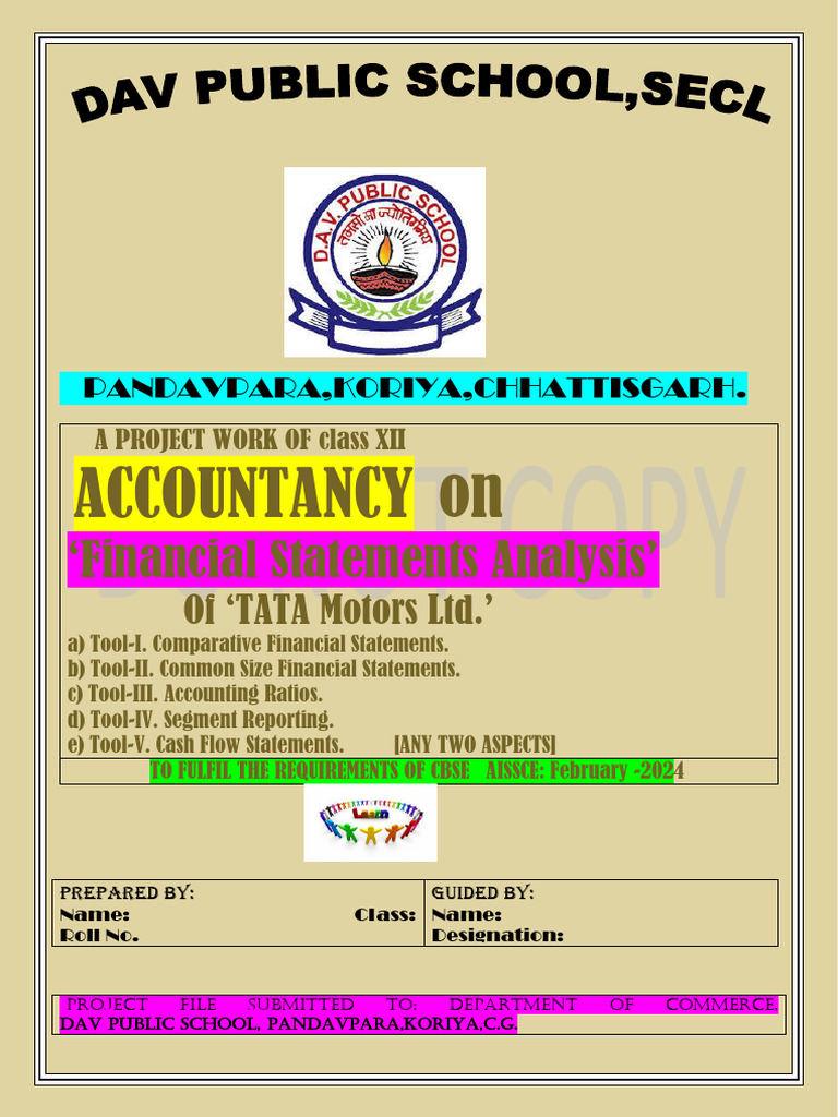 Class 12 Project: Tata Motors Analysis | PDF | Cash Flow Statement ...