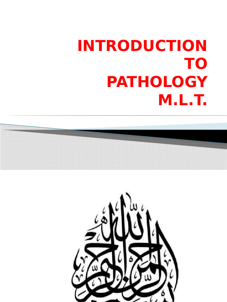 1..introduction to pathology | PDF | Pathology | Health Sciences