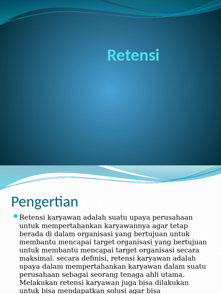 Retensi dan Separasi | PDF