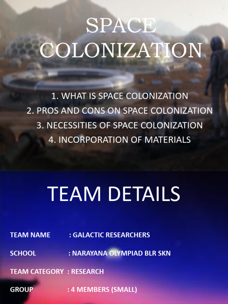 NSS FINAL PPT | PDF | Space Colonization | Outer Space