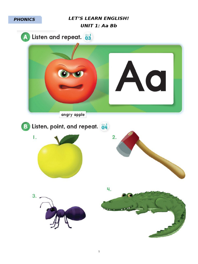 Fc1a. Let's Learn English - Phonics | PDF