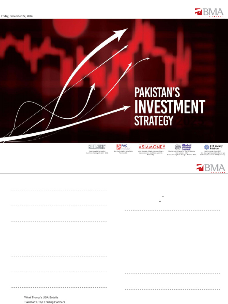 BMA Capital - Pakistan's Investment Strategy 2025 | PDF | Inflation | Balance Of Payments