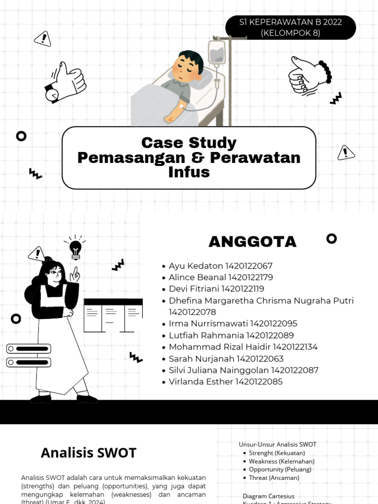 Pemasangan Dan Perawatan Infus Kelompok 8B Case Study | PDF