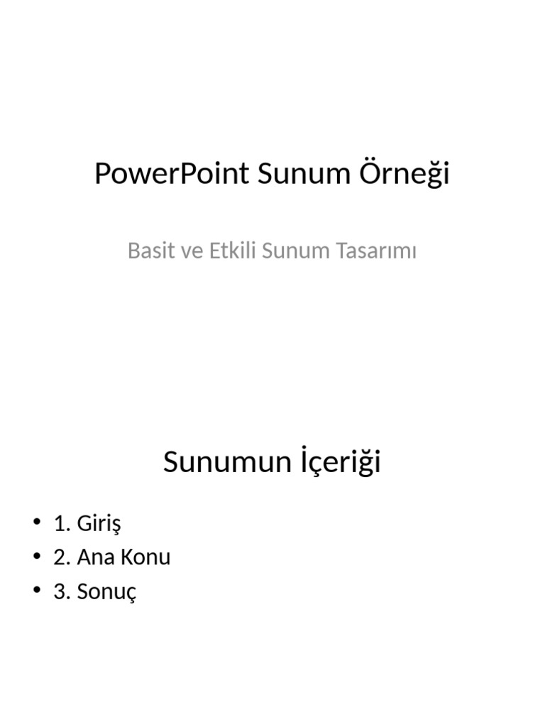 Sunum Ornegi | PDF