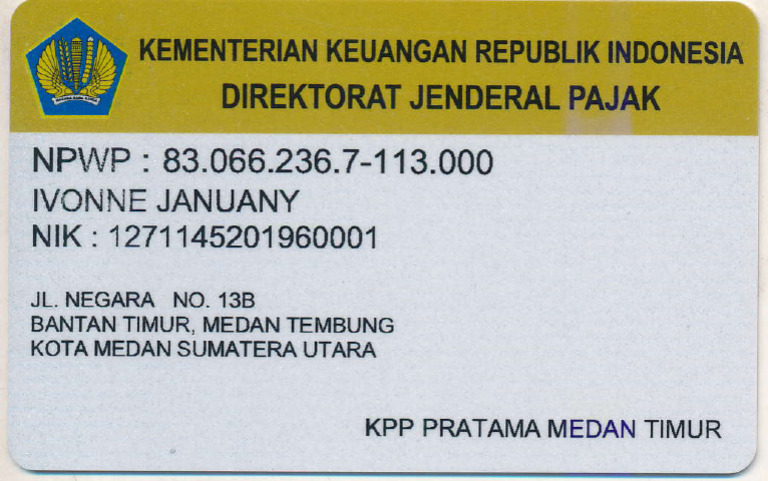 NPWP dan Informasi KPP Medan Timur | PDF