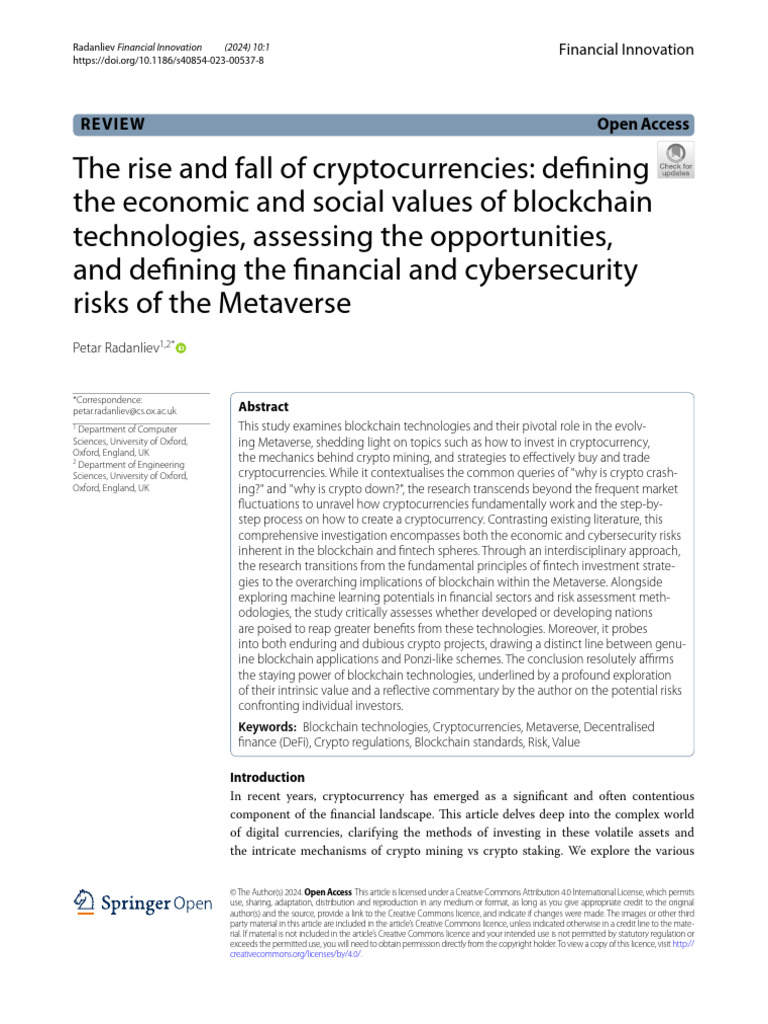 The rise and fall of cryptocurrencies: defining the economic and social ...