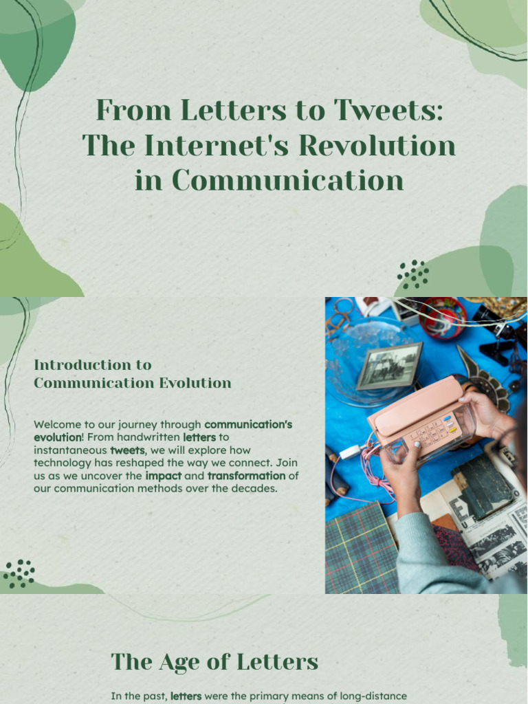 Slidesgo From Letters To Tweets The Internets Revolution in Communication 20250107071154kLOC | PDF