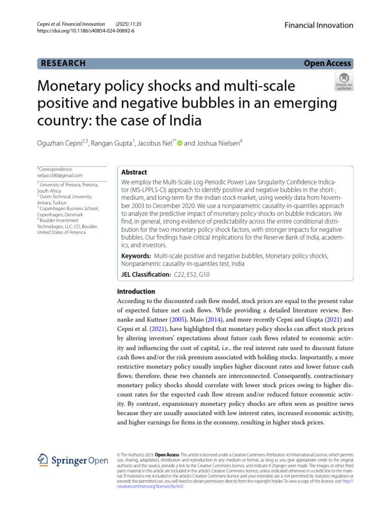 Monetary Policy Shocks and Multi-Scale Positive and Negative Bubbles in ...