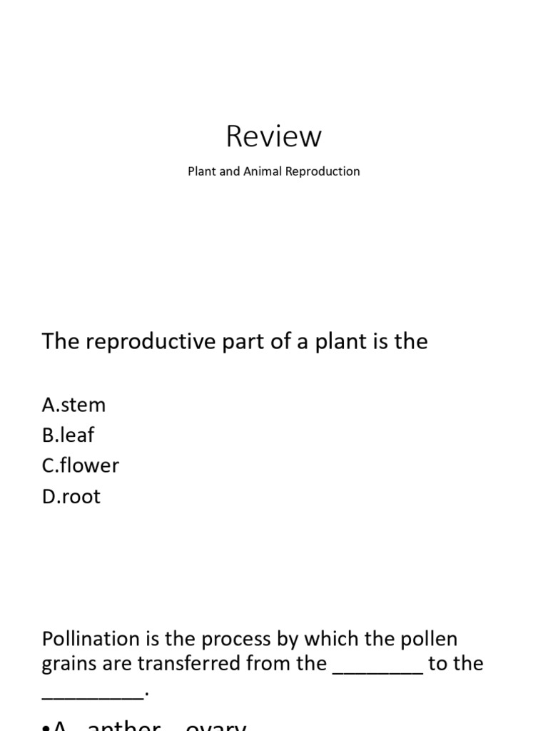 Review Plant and Animal Reproduction | PDF