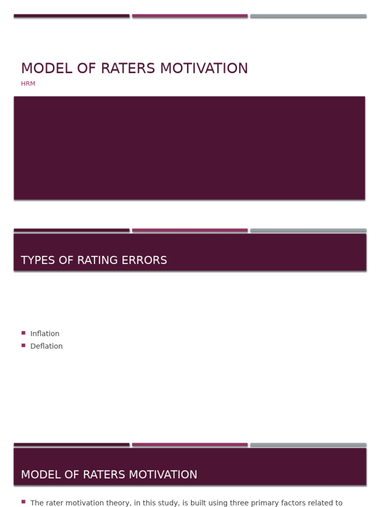 Rater Motivation and Rating Errors Explained | PDF | Performance ...