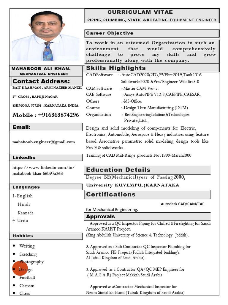 CV-SR-1-pages-1 | PDF | Engineering
