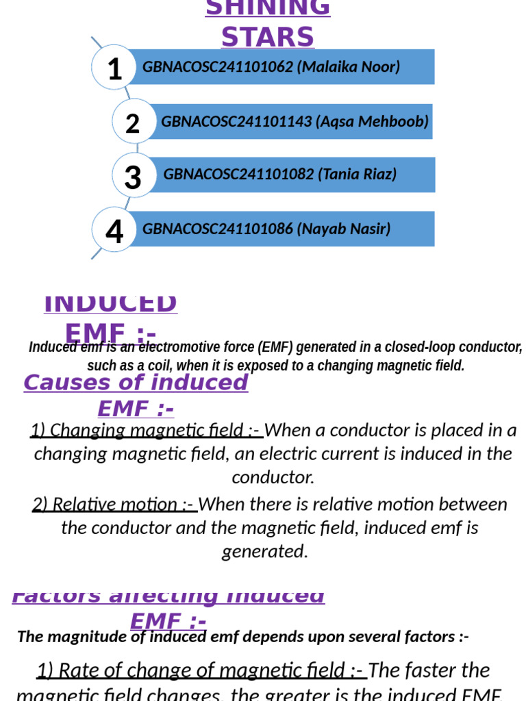 Induced EMF | PDF