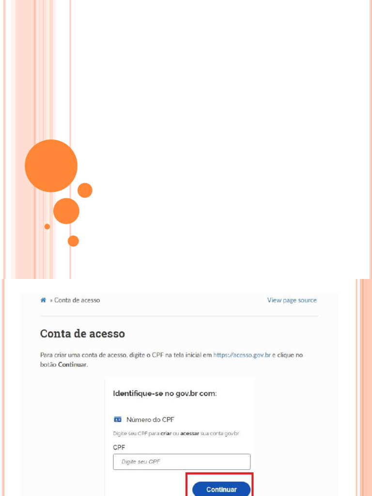 Tutorial Criar Conta Govbr | PDF
