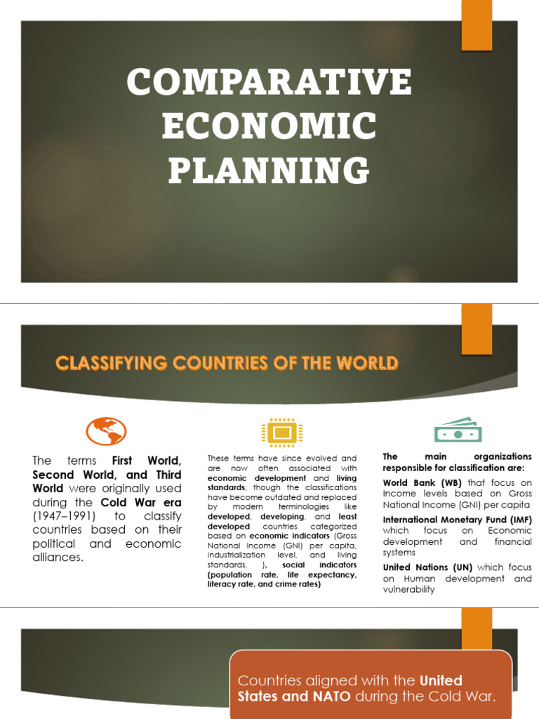 Comparative Economic Planning Finals Topics | PDF | Developing Country ...