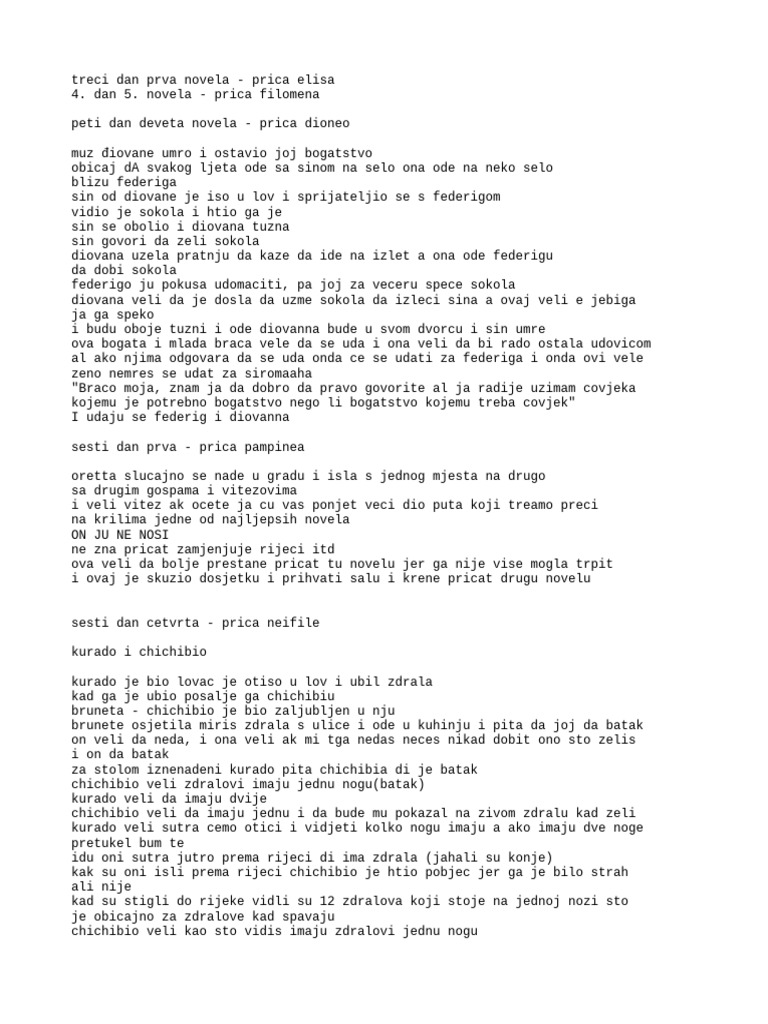 dekameron biljeske | PDF