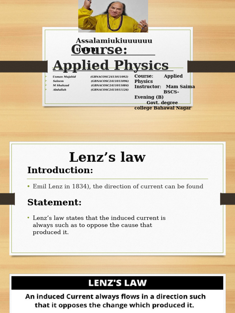 Physic Presentation Pdf Electromagnetic Induction Inductor