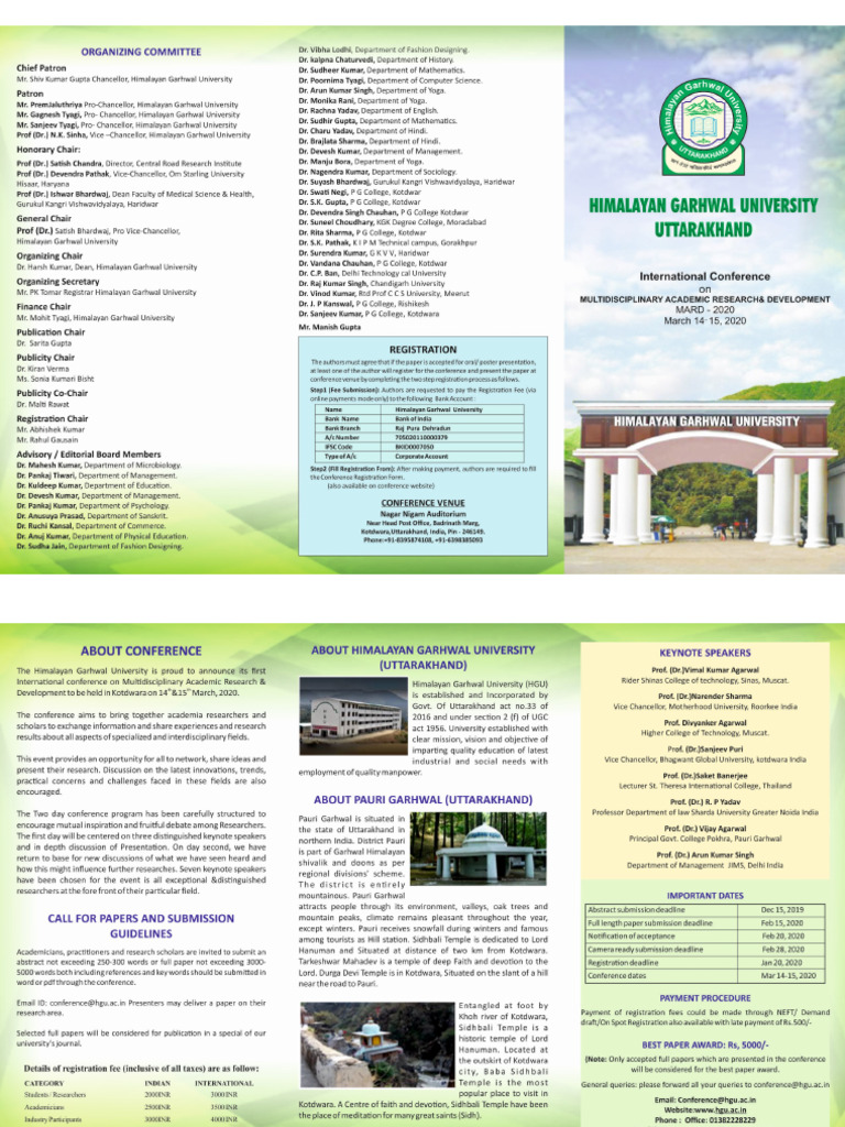 5def341f32387 - Brochure and Registration Form | PDF