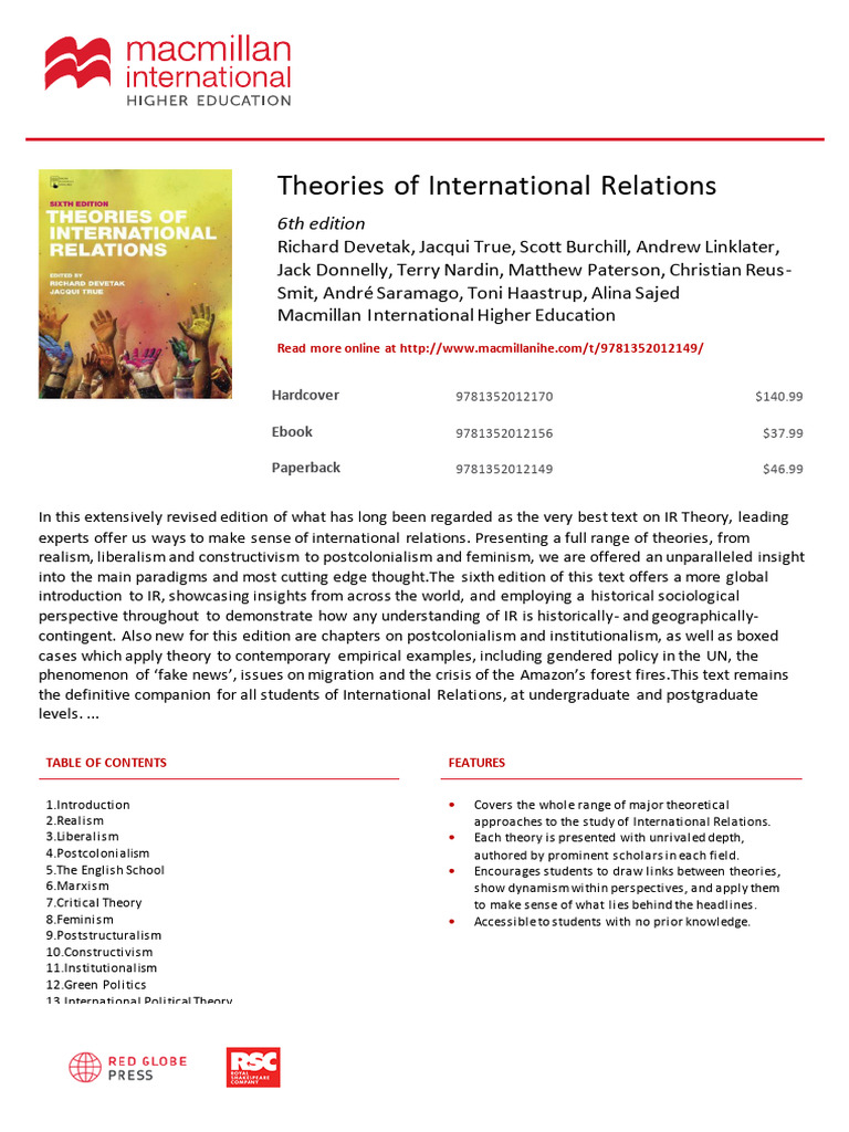 Theories of International Relations 6th Ed. | PDF | International ...