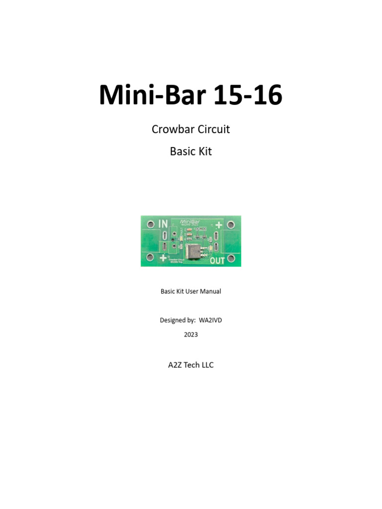 MiniBar 15-16 Basic Crowbar | PDF | Fuse (Electrical) | Power Supply