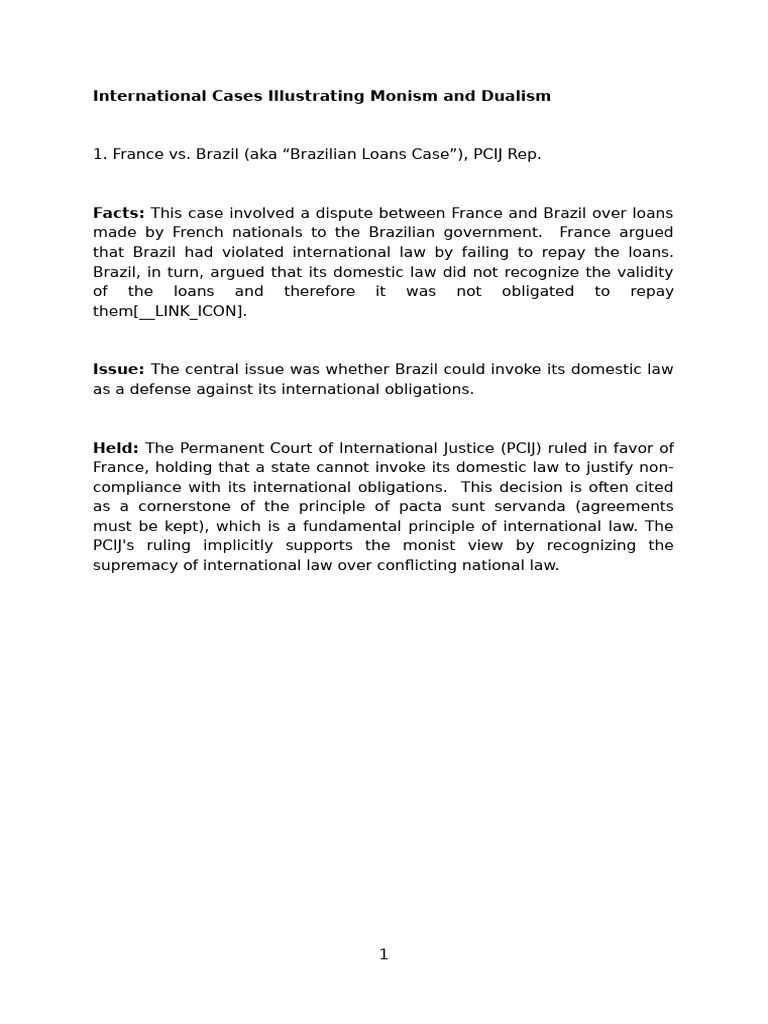 PIL cases digest | PDF | International Law | Treaty