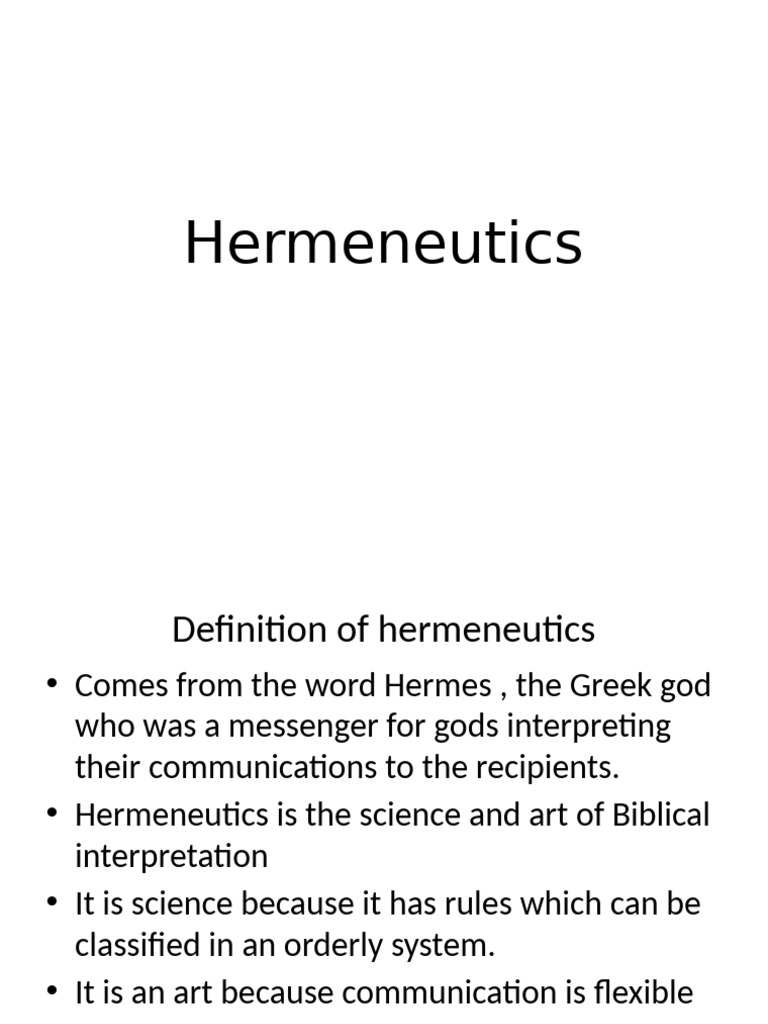 Hermeneutics Introduction | PDF | Biblical Inerrancy | Bible