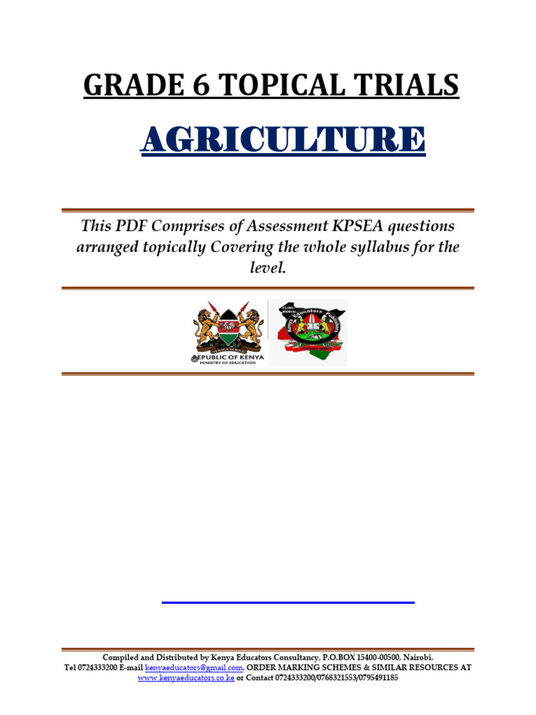 Grade 6 Agriculture Topical Questions | PDF | Erosion | Soil