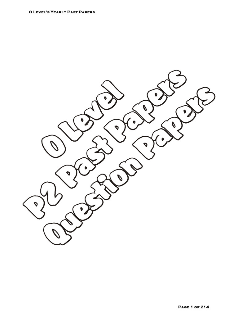 o Levels Paper Two | PDF | Data Type | Computing