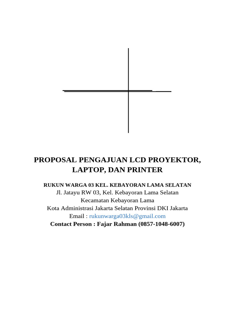 Proposal Pengadaan LCD Proyektor | PDF