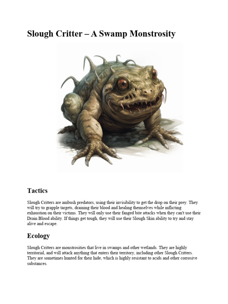 Slough - Critter 1 | PDF